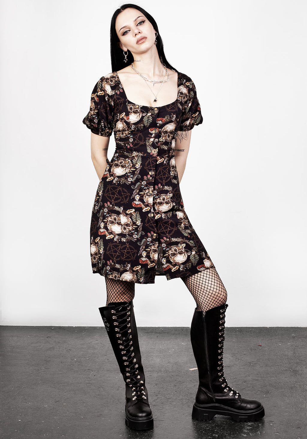 Goliath Puff Sleeve Mini Dress | Disturbia - Shop Women's Gothic ...