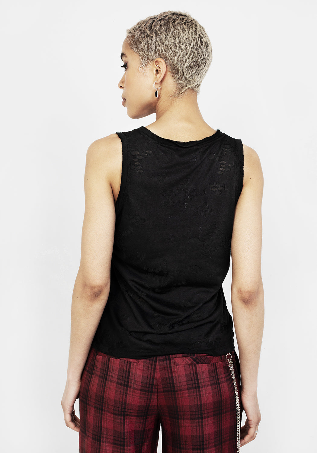 Thrashed Distressed Jersey Tank Top | Disturbia - Shop Women's Gothic ...