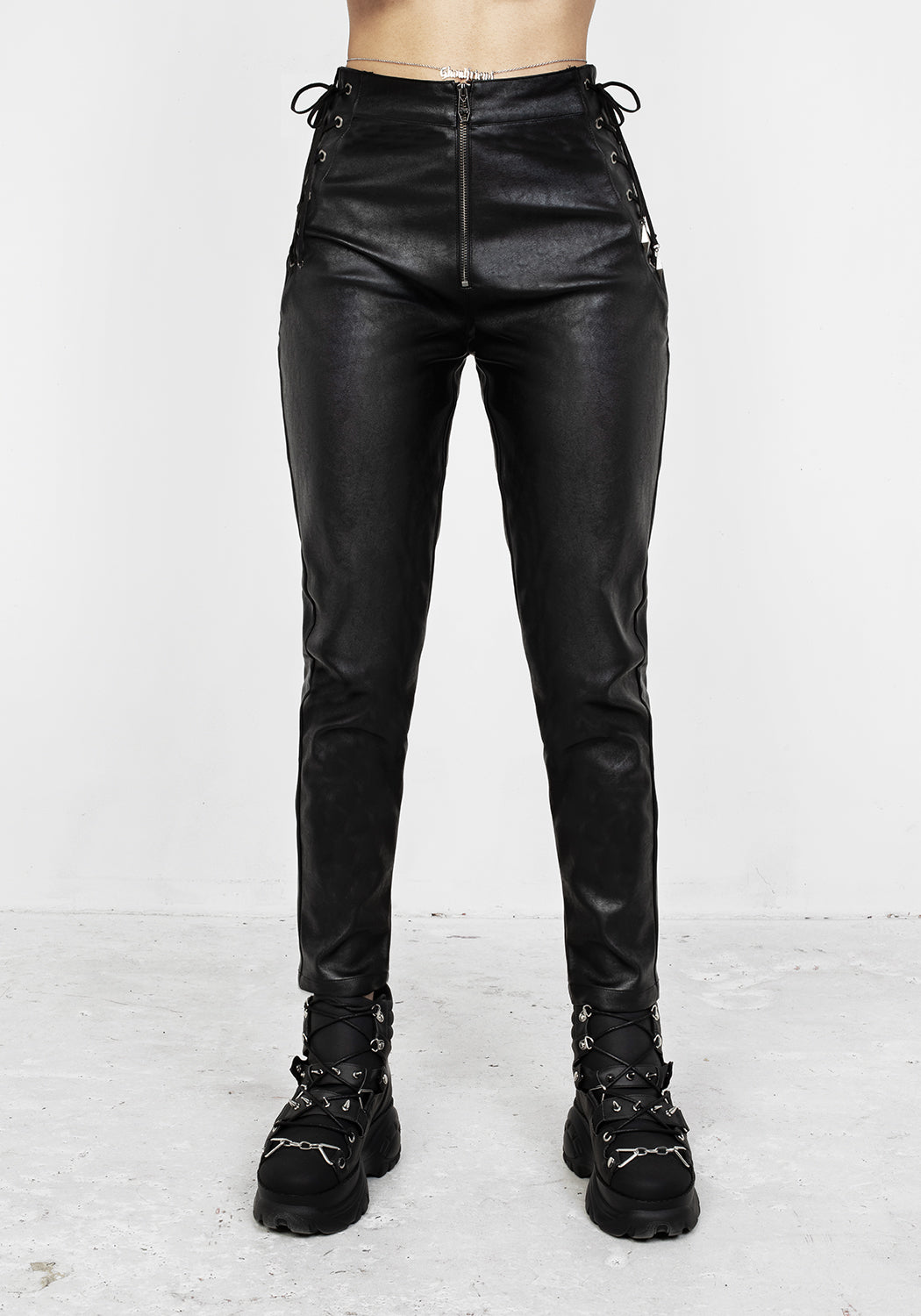 Rival Faux Leather Lace Up Pants | Disturbia - Shop Women's Gothic ...