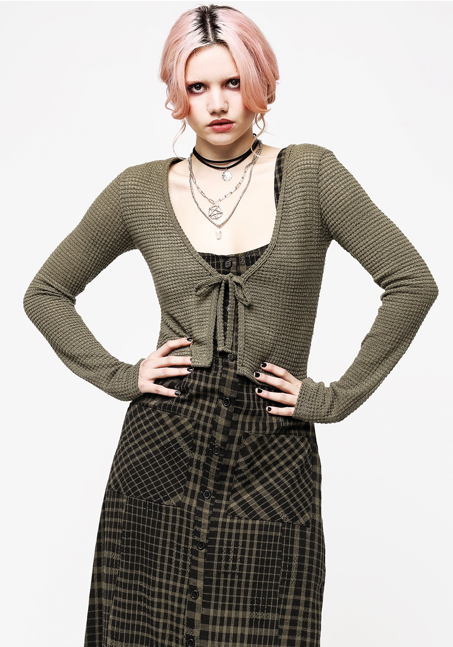 Retrograde Textured Tie Front Cardi | Disturbia - Shop Women's Gothic ...