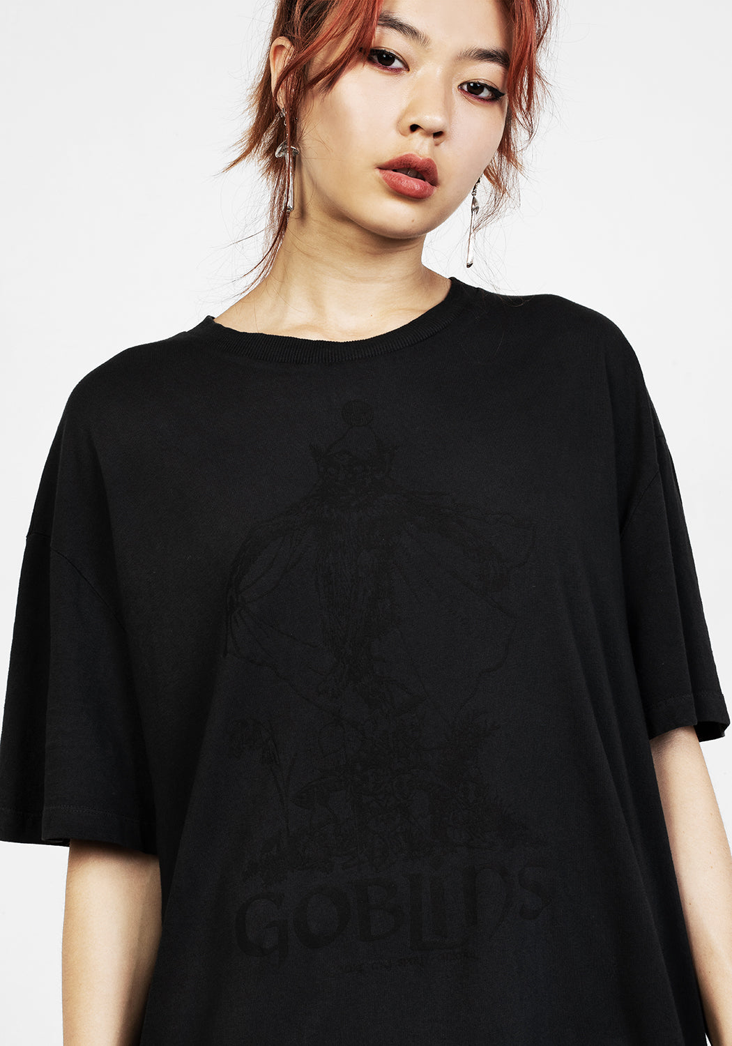 Goblins Black Garment Washed Oversized Tee Dress | Disturbia - Shop ...