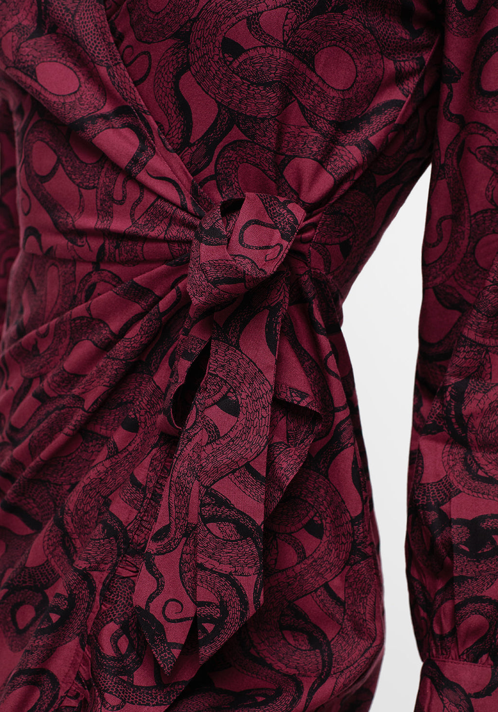 Ophidia Snakes Print Wrap Maxi Dress - Red | Disturbia - Shop Women's ...