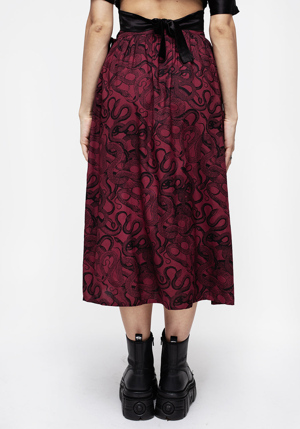 Ophidia Snakes Print Wrap Skirt - Red | Disturbia - Shop Women's Gothic ...
