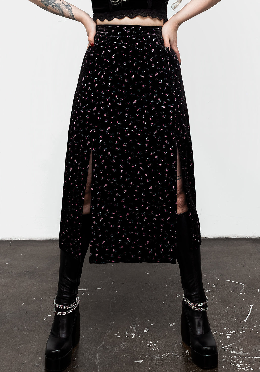 Woe Midi Split Skirt | Disturbia - Shop Women's Gothic, Alternative ...