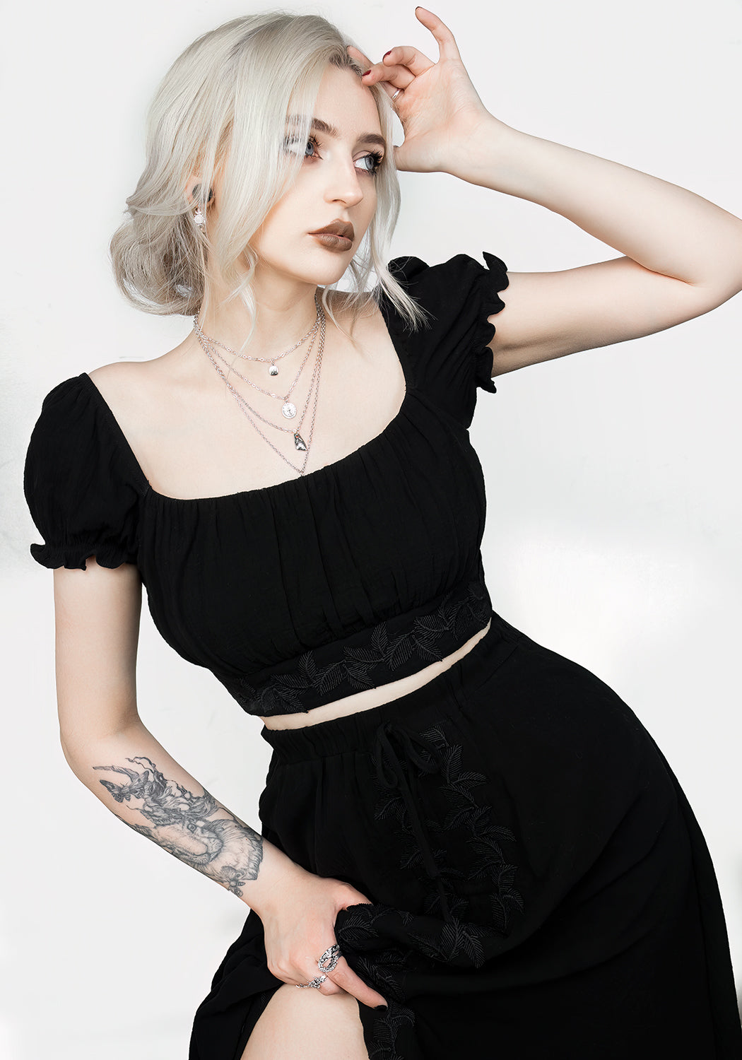 Vine Textured Crop Top | Disturbia - Shop Women's Gothic, Alternative ...